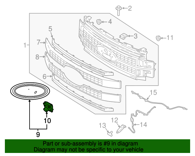 2017-2019 Ford Emblem HC3Z-8213-B | OEM Parts Online