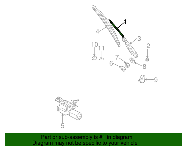 2002-2007 Jeep Liberty Wiper Arm 5066965AA | TascaParts.com