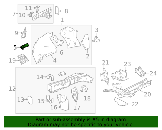 2017-2024 Cadillac XT5 Passenger Side Headlamp Bracket 84543932 GM ...