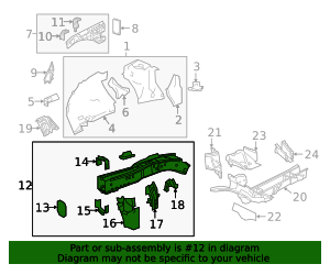 2017-2019 GM Passenger Side Fender Rail 84526300 GM | GMPartsDirect.com