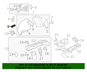 2017-2024 Cadillac XT5 Driver Side Front Engine Compartment Rail ...