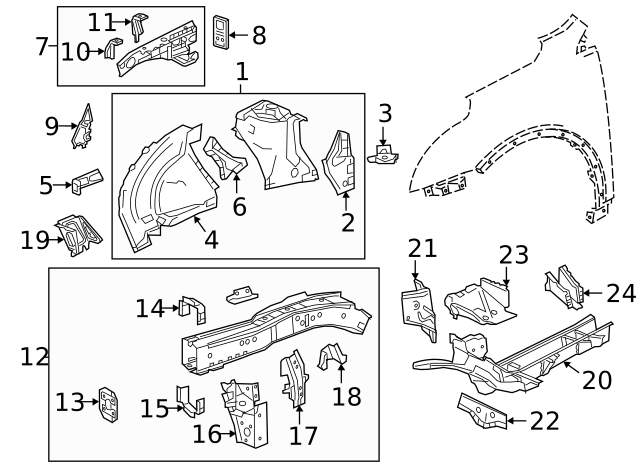 84377307 - Driver Side Front Compartment Upper Side Rail 2017-2023 ...