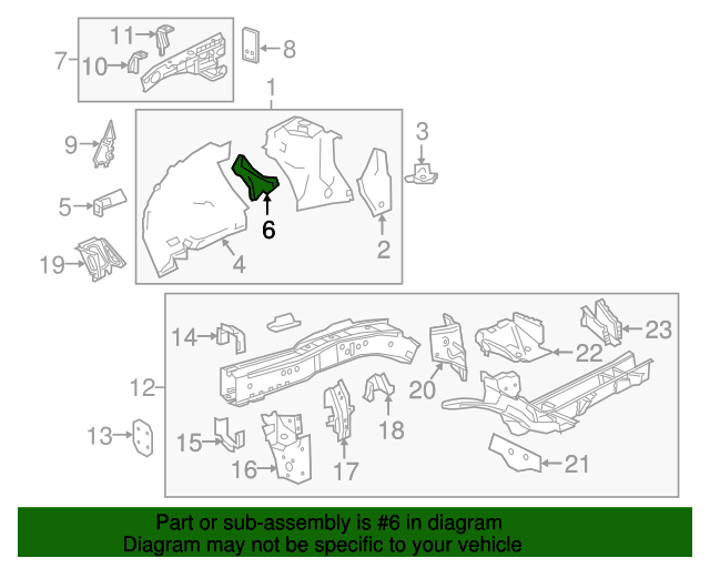 2017-2021 Cadillac Panel Reinforced 23401241 | GMPartsDirect.com