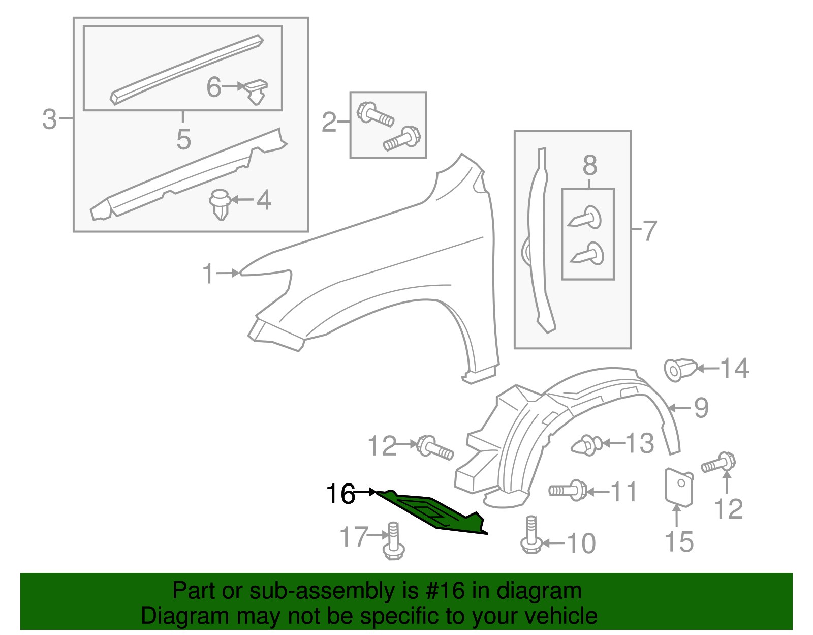 53808-60140 - Liner Extension - 2016-2020 Lexus LX570 | My L Parts