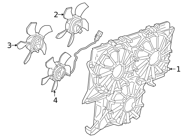 2019-2023 GM Engine Coolant Fan Rear Shroud 85112427 | OEM Parts Online