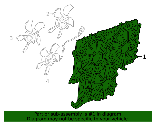 2019-2023 GM Engine Coolant Fan Rear Shroud 85112427 | OEM Parts Online
