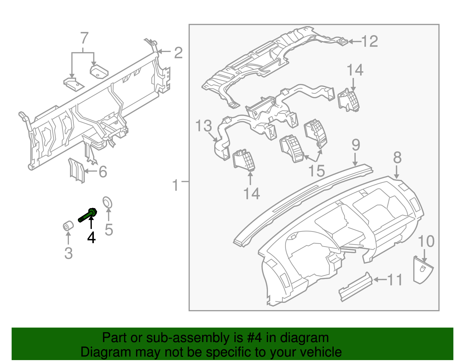 9YA0-21-21DA - Reinforced Beam Mount Bolt - 2006-2010 2012-2015 Mazda 5 ...