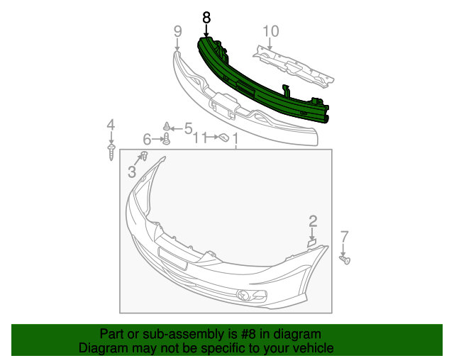 2003-2004 Hyundai Tiburon Reinforced Beam 86530-2C000 | OEM Parts Online