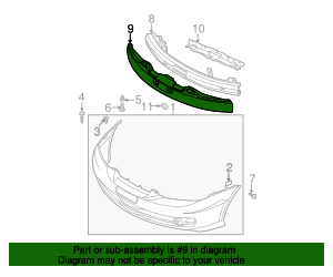 86520-2C000 - Energy Absorber - 2003 2004 Hyundai Tiburon | World OEM ...