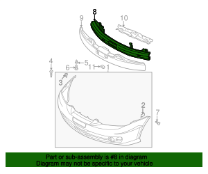 2003-2004 Hyundai Tiburon Reinforced Beam 86530-2C000 | OEM Parts Online