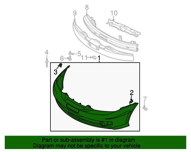 86510-2C000 - Bumper Cover - 2003-2004 Hyundai Tiburon | World OEM ...