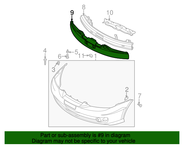 86520-2C000 - Energy Absorber - 2003 2004 Hyundai Tiburon | World OEM ...