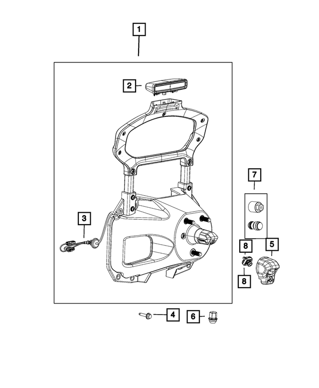 2021-2024 Jeep Wrangler Spare Tire Bracket Assembly 68474054AH | Mopar ...