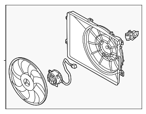 25380-D3600 - Dual Radiator And Condenser Fan Assembly 2017-2022 Kia ...