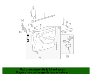 2001-2023 Toyota Door Trim Panel Clip 90467-09203 | Toyota Parts