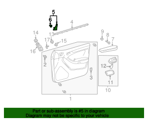 2003-2009 Toyota 4Runner Door Mirror Trim Ring (Right, Front, Lower ...