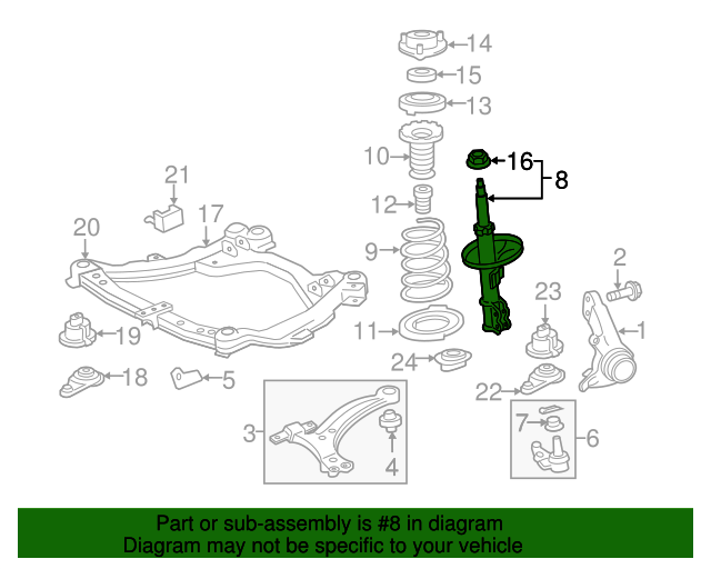 2007-2011 Toyota Camry Strut 48510-09M90 | OEM Parts Online