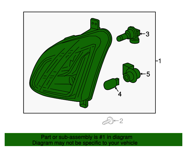 2018-2021 Chevrolet Equinox GM 85161292 Front Passenger Side Fog Lamp ...