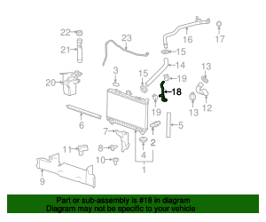 2010-2015 Chevrolet Camaro Radiator Outlet Hose 22962568 | OEM Parts Online