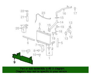 2014-2015 Chevrolet Camaro Radiator Air Inlet Duct 22867634 ...