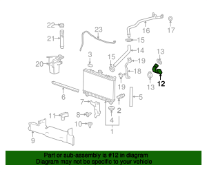 2010-2015 Chevrolet Camaro Radiator Inlet Hose 22962565 GM ...