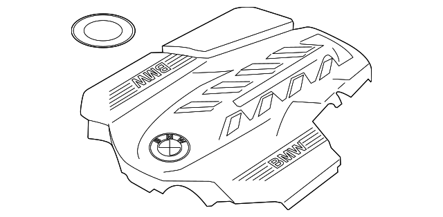 Genuine BMW 11-14-8-489-414 | Engine Cover | FREE Shipping on Most ...