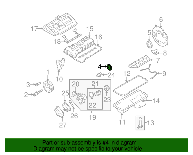 11117547842 - Front Crank Seal 2006-2016 BMW | Genuine BMW Parts