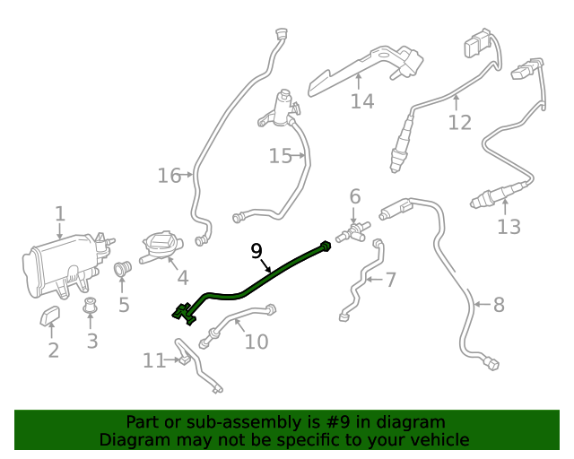 13907643105 - 2016-2022 BMW Vapor Canister Purge Solenoid (13-90-7-643 ...