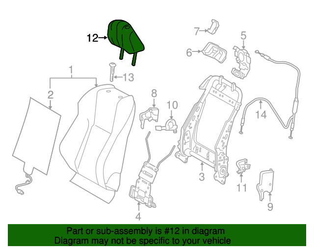 71910-24360-50 - Headrest 2019-2023 Lexus | AutoNationParts.com