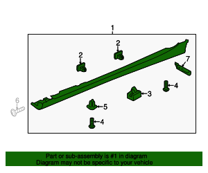 2011-2013 Kia Optima Rocker Molding 87752-2T000 Kia Parts Store Kia ...