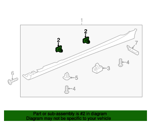 2004-2024 Kia Rocker Molding Clip 877562E000 | TascaParts.com