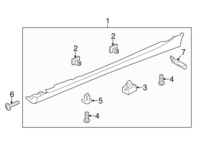 2011-2013 Kia Optima Rocker Molding 87752-2T000 Kia Parts Store Kia ...