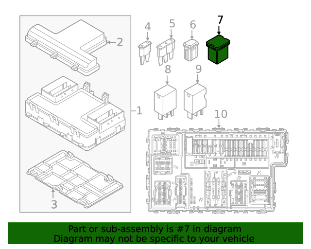 2019-2020 Ford Ranger Circuit Breaker GB3Z-14526-A | QuirkParts