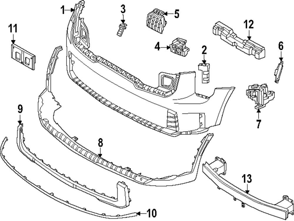 86555-R5JA0 - Bumper Cover Bracket 2024-2025 Kia Sorento | Kia.Parts