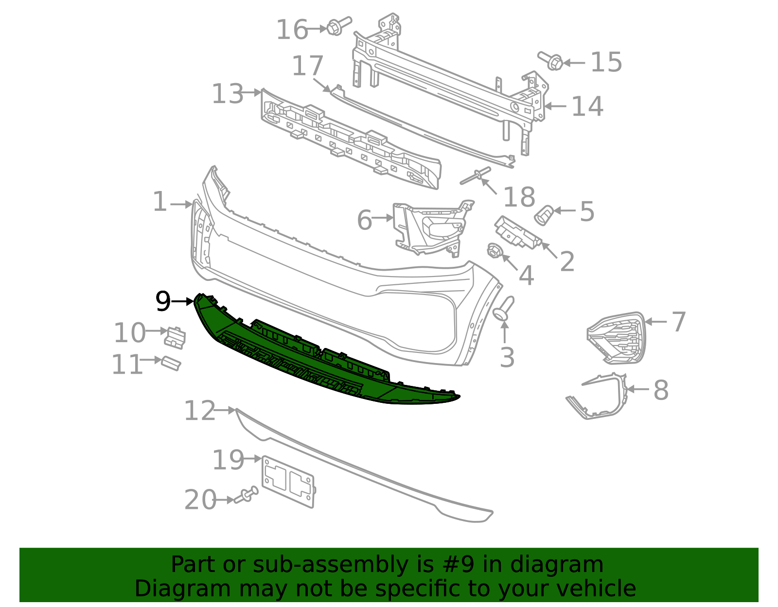 2020-2023 Volkswagen Lower Cover 3CN-805-915-A-9B9 | QuirkParts