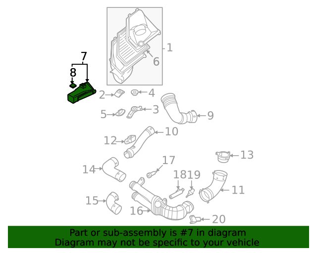 13718095803 - 2021-2024 BMW Inlet Duct (13-71-8-095-803) | BMW of South ...