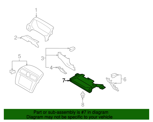 2014-2024 Mitsubishi Lower Panel 8002B633 | Mitsubishi Parts Warehouse