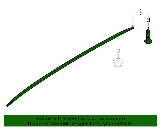 S8872-APZA0 - Roof Luggage Carrier Side Rail - 2023 Hyundai Palisade ...
