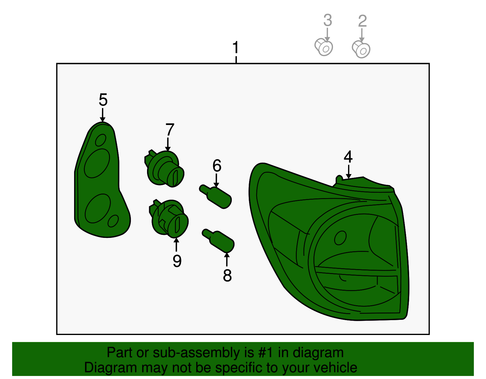 2008-2017 Toyota Sequoia Tail Lamp Assembly - PASSENGER SIDE 81550 ...