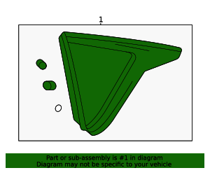 84846601 - Body Passenger Side Upper Rear Applique 2020-2023 Cadillac ...