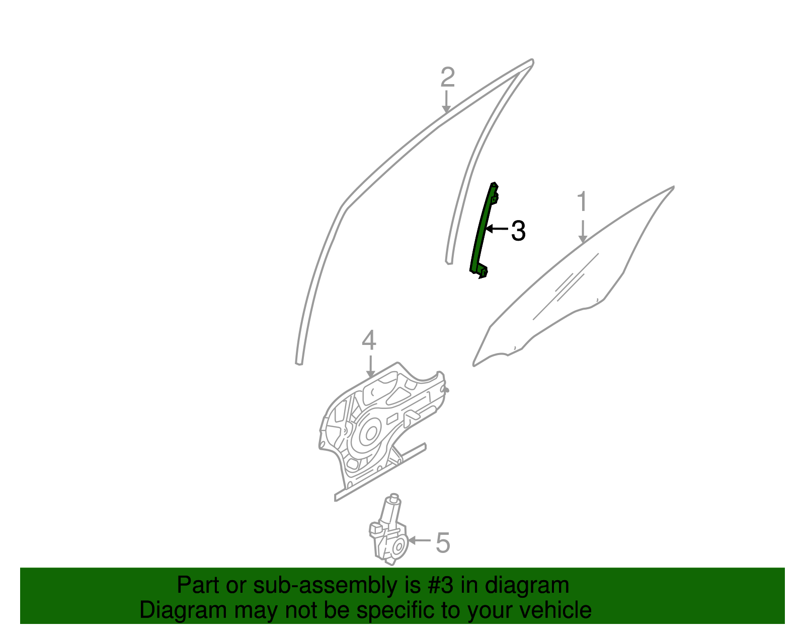 82560-3F000 - Guide Channel 2004-2009 Kia Amanti | Kia.Parts Store