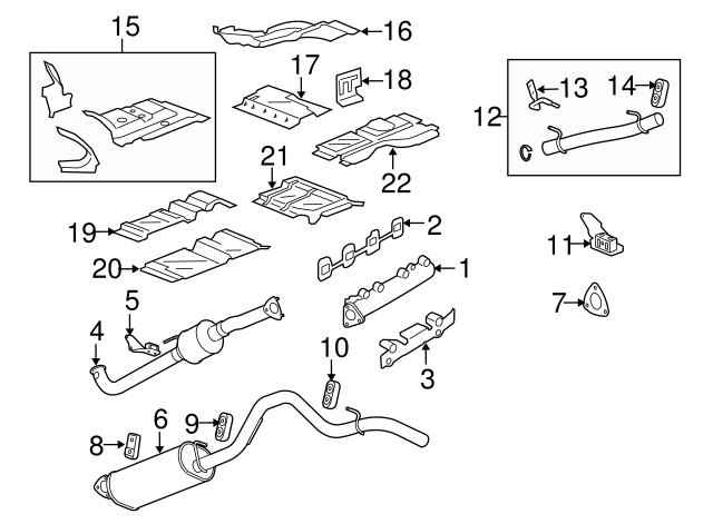 2006-2007 GM Exhaust System Hanger Insulator 15296912 GM | Flow ...