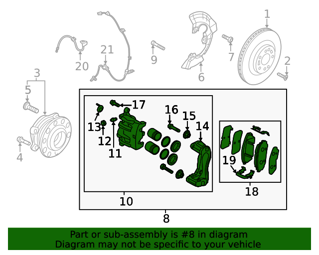 58130-R0000 - Caliper Assembly 2022-2023 Kia Carnival | Kia.Parts Store