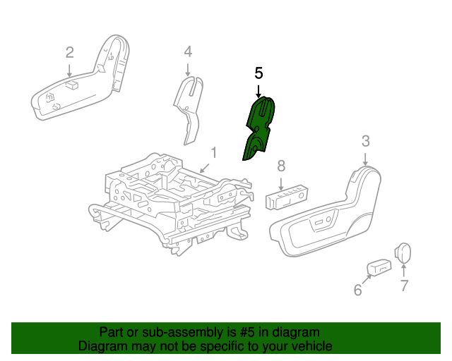 2008-2010 Saturn Vue Cover D/Seat Recl Fin *Ebo 96839649 | TascaParts.com