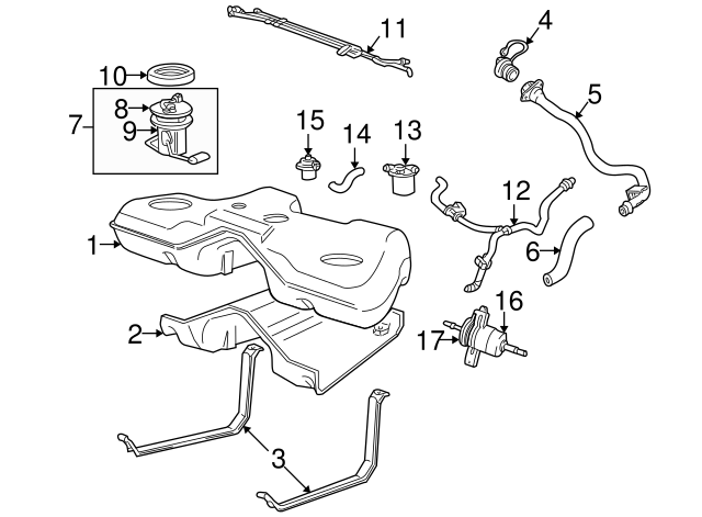2006-2007 Ford Fuel Gauge Sending Unit - Passenger Side (RH) 6G1Z-9A299 ...