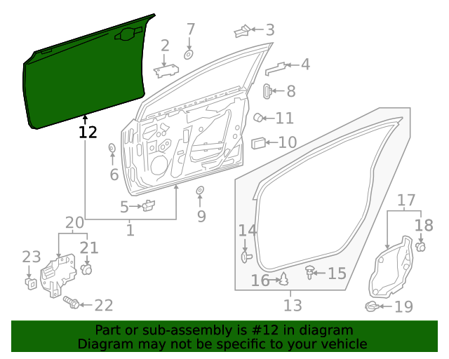 2019-2023 Toyota Corolla Outer Panel 67112-02280 | Toyota Express Parts