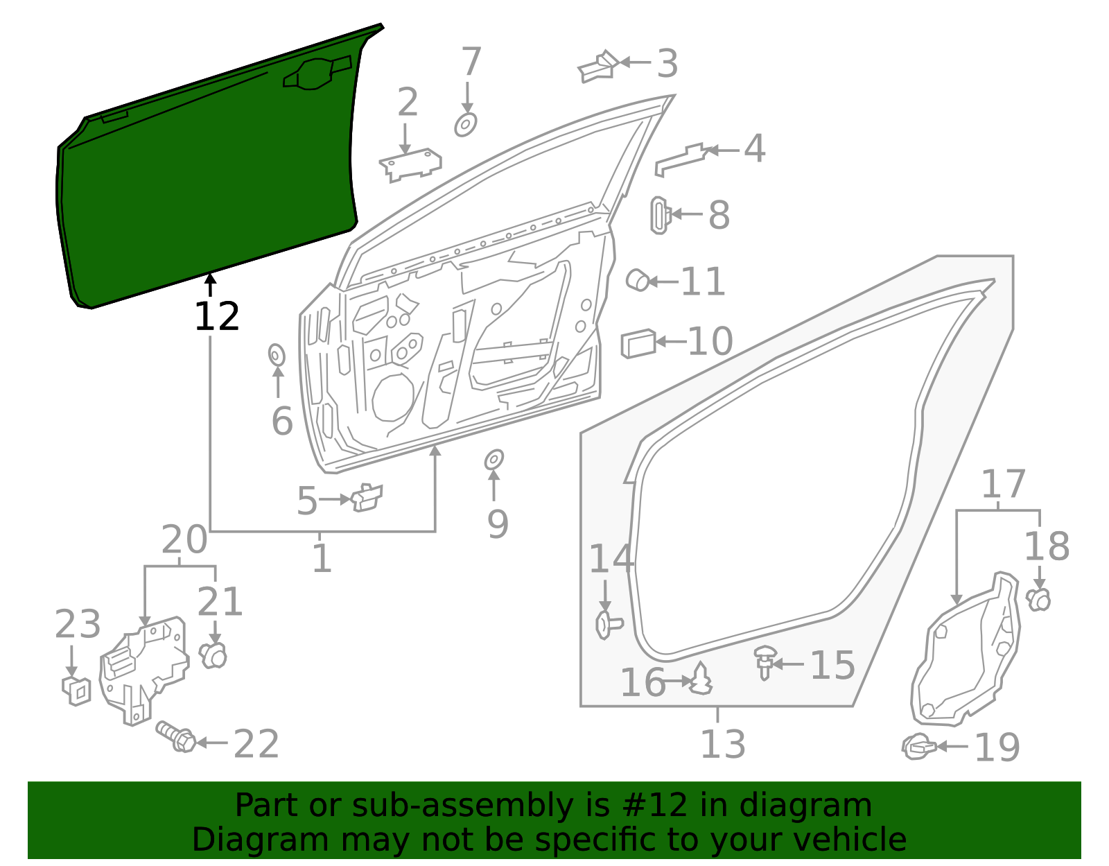 2021-2024 Toyota Corolla Door Trim Panel 67610-12U10-C0 | Toyota Parts ...