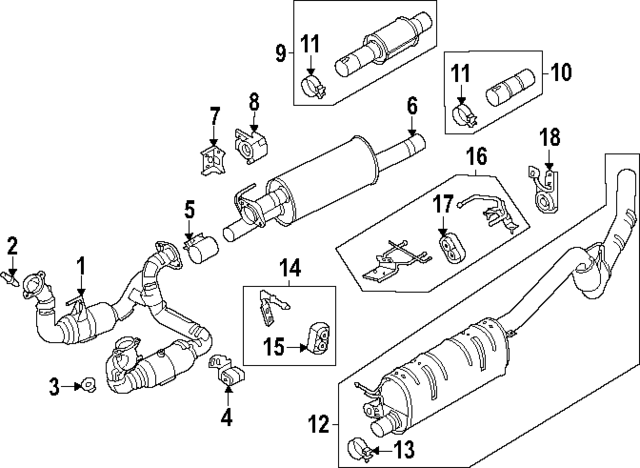 2023-2024 Ford Catalytic Converter pc3z5f250f | TascaParts.com
