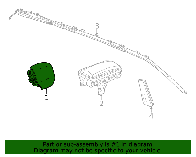 2021-2022 Chevrolet Jet Black Steering Wheel Airbag 84823462 ...