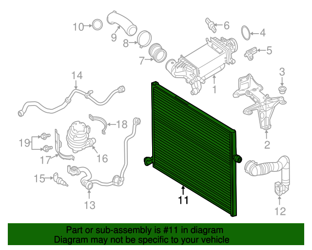 099-500-36-00 - Auxiliary Radiator 2016-2021 Mercedes-Benz | Mercedes ...